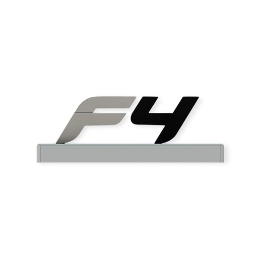 Archivo Obj Gratis F4 Formula 4 Fia Logotipo Impreso En 3d Con Base