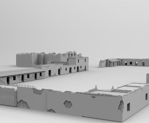 🚆 The Alamo - complete diorama・ 3D File for 3D printing・Cults