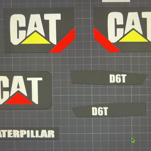 STL file Decals caterpillar D6T burniee 🐛 ・3D print object to download ...