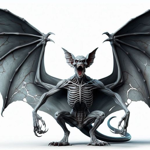 🎃 Halloween Horror Bat with Open Wings 3D Print Model・ STL File for 3D ...