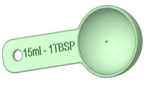 🥄 Measuring Spoon 15ml or 1 TBSN・Free STL File for 3D printing・Cults