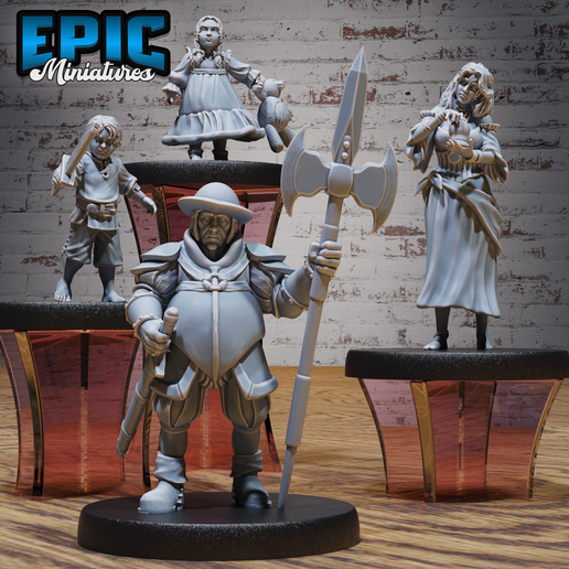 3D file Villager Set D ‧ DnD Miniature ‧ Tabletop Miniatures ‧ Gaming ...