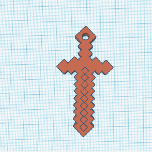 🗡️ Minecraft sword necklace・Free STL File for ・Cults