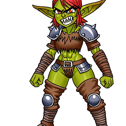 👺 Goblin Figther/Rogue Chibi/Anime (DND / TTRPG)・Free 3D File for ・Cults