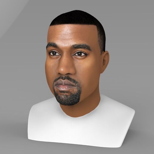 👤 Kanye West bust for full color 3D printing・ 3D File for 3D printing・Cults