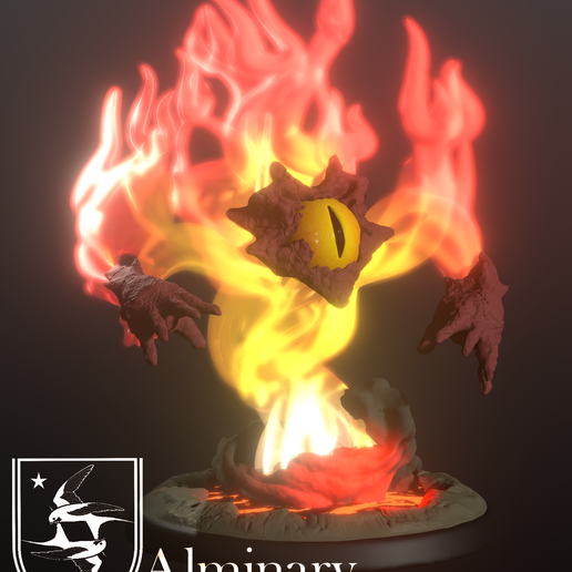 🔥 fire elemental - cyclops - tabletop miniature・ STL File for 3D ...