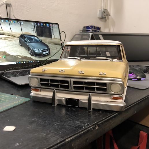 🚙 Bodywork 1/10 FORD F100 1970 wheelbase 313・ STL File for ・Cults