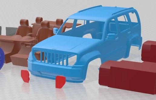 🚗 Jeep Liberty 2008 SUV Printable Car・ 3D File for 3D printing・Cults