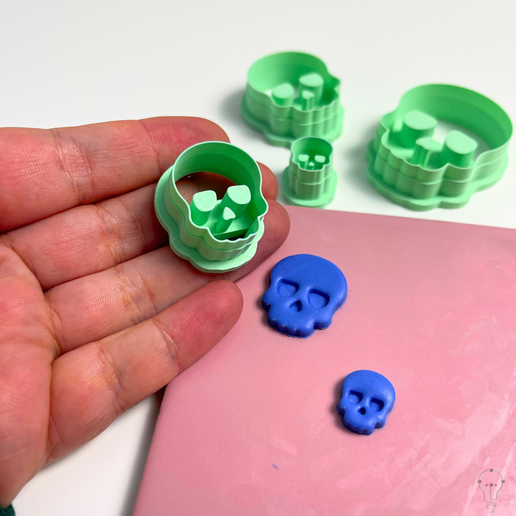 STL file Skull Polymer Clay Cutter 💀 ・3D print object to download・Cults