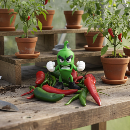 🌶️ The Chili Gang Punchilino The Hard Hitting Green Chili Pepper ...
