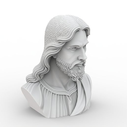 👤 The Bust of Jesus Christ 3D for Print・ STL File for 3D printing・Cults