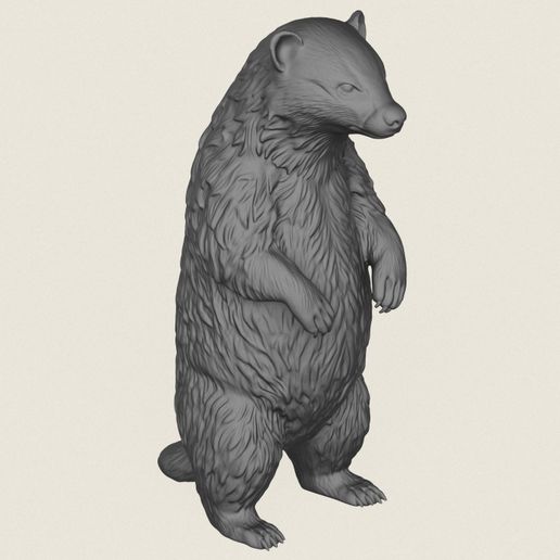 🦡 Badger Standing・ 3D File for 3D printing・Cults