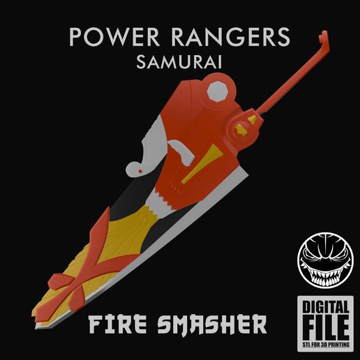 🔥 FIRE SMASHER - POWER RANGERS SAMURAI - COSPLAY/MINIATURE・ STL File ...