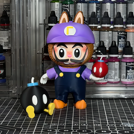 👾 Super Mario Labubu & Luigi x Bob-omb・Бесплатный STL для 3D-печать・Cults
