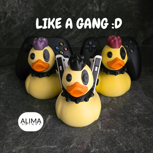 3D file Punk Style Rubber Duck - Gaming collectible - PS5, XBOX, SWITCH ...