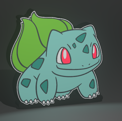 🐉 Lightbox pokemon Bulbasaur #001・ 3MF File for 3D printing・Cults