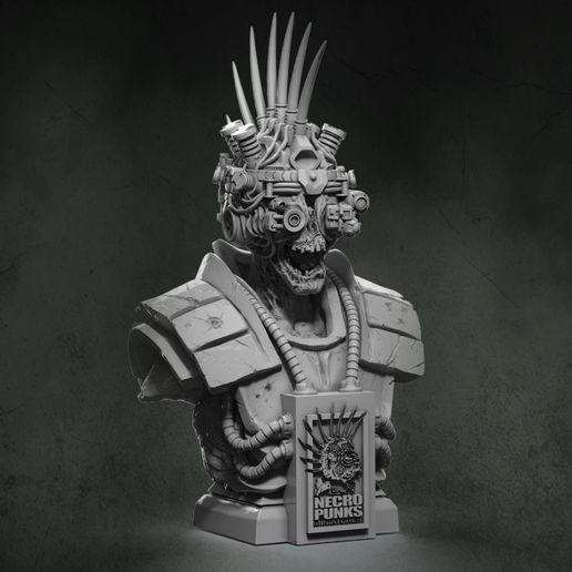 Free 3D file NECRO PUNK - Bust 👤 ・3D printer design to download・Cults