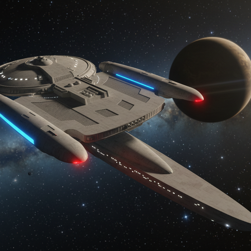 ⭐ Hubble class - star trek federation science vessel・ STL File for 3D ...