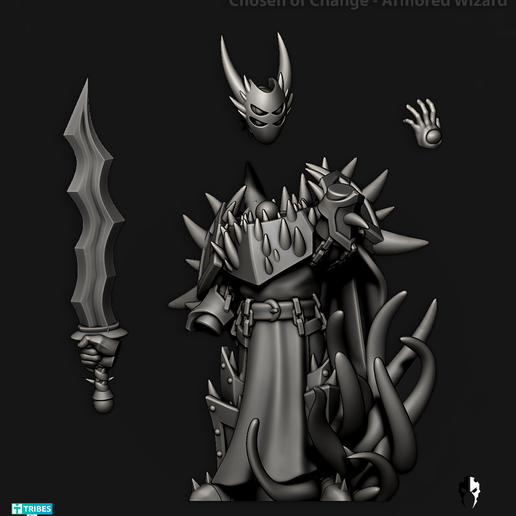 👹 Armored Wizard of Change - Followers of Change・ 3D File for 3D ...