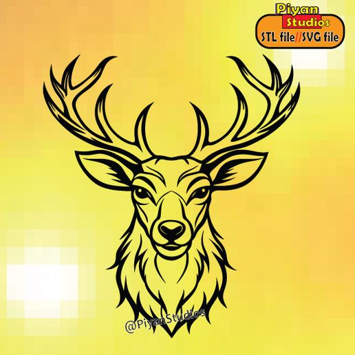 STL file deer face wall art svg, stl 🦌 (SVG)・3D printing model to ...