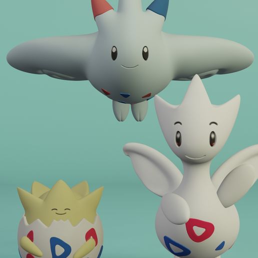 STL file Togepi Evolution Pack 🐉 ・3D printer design to download・Cults