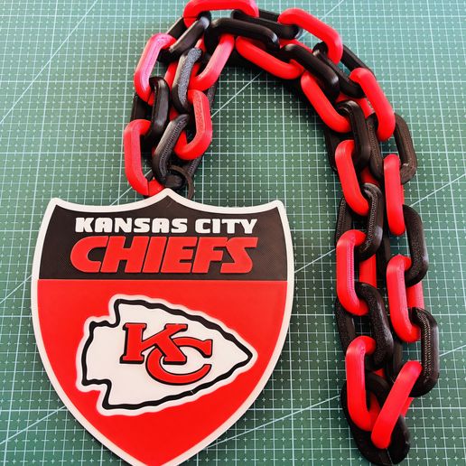 🏙️ KANSAS CITY CHIEFS NFL SHIELD CHAIN・ STL File for 3D printing・Cults