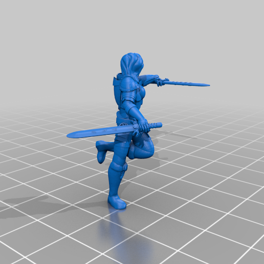 ♀️ Lady Warrior・Free STL File for ・Cults