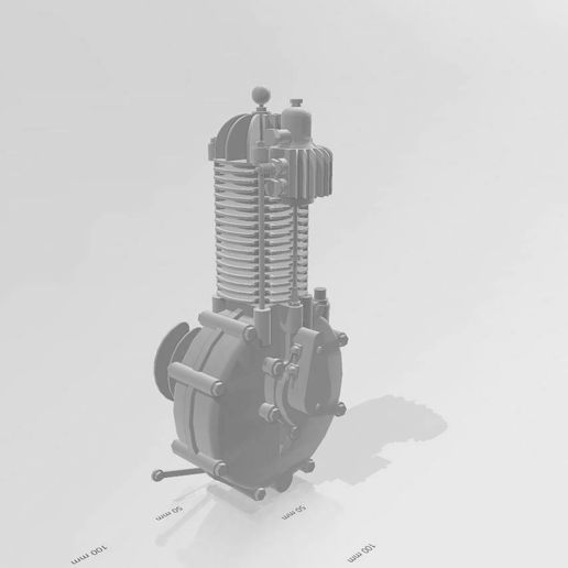 🏍️ 1898 De Dion Bouton Tricycle engine・ STL File for 3D printing・Cults