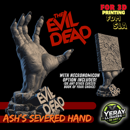 Replica of Ash's Severed Hand - Evil Dead - 3D Model for SLA and FDM ...