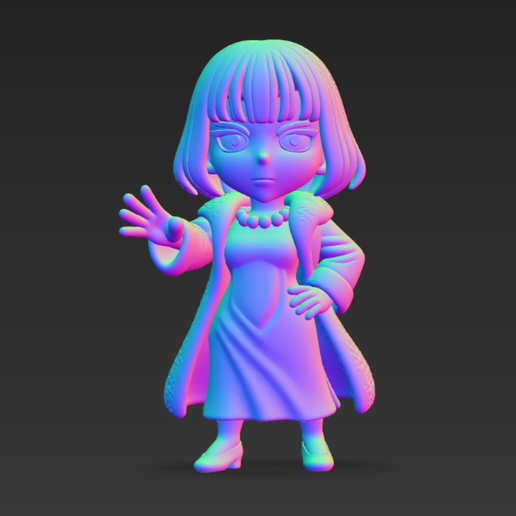 👊 Fubuki - One Punch Man Chibi 3D Print Figure・ STL File for 3D ...