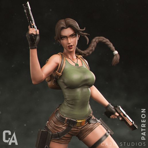 🪦 Lara Croft 3D Print・ STL File for 3D printing・Cults