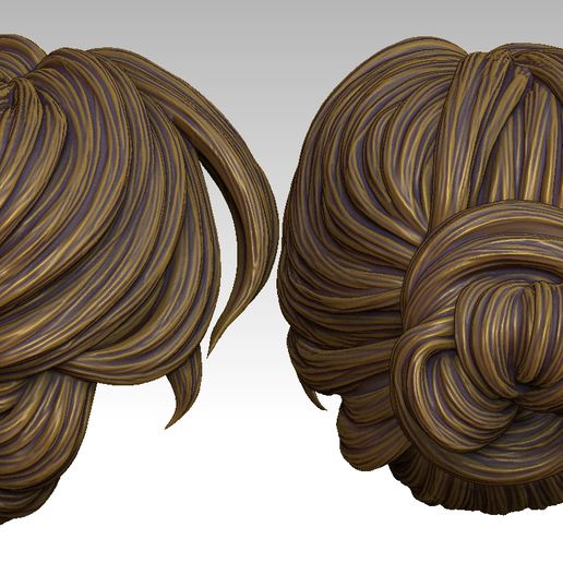 STL file 3D Hair style for girl 💇 (OBJ)・3D printing model to download・Cults