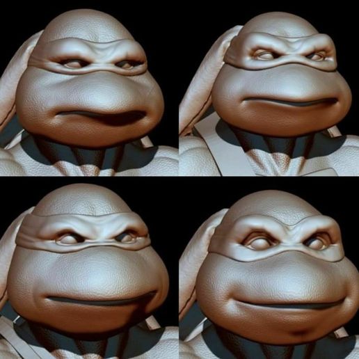 🥷 X4 Ninja Turtle Heads cosplay TMNT・ STL File for 3D printing・Cults