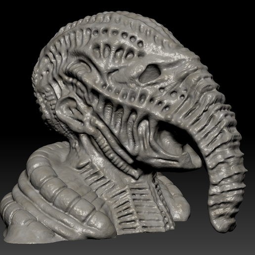 🛰 SPACE JOCKEY BUST ENGINEER ALIEN XENOMORPH GIGER PROMETHEUS・ OBJ File ...