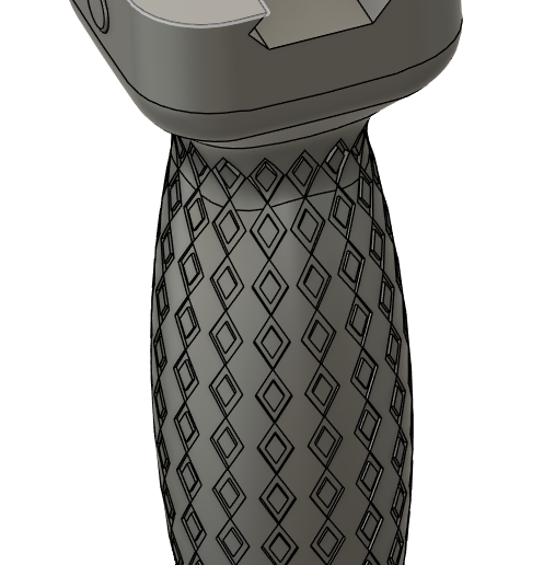 STL file Airsoft spring locked stubby grip diamond shaped pattern 🔫 ...