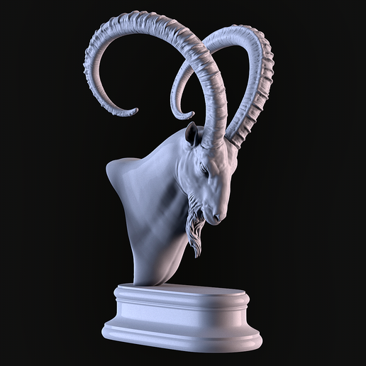 STL file Ibex Head 🗿 ・3D printable model to download・Cults