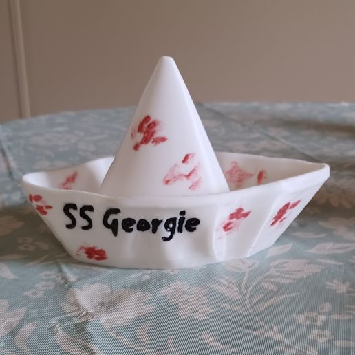 🛥️ It Boat SS Georgie Origami Paper Boat・ STL File for 3D printing・Cults