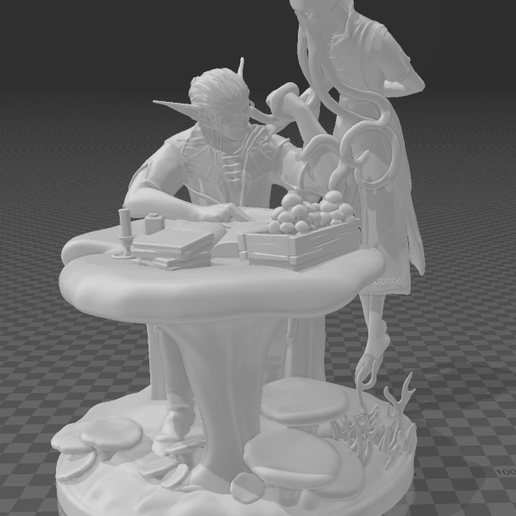 👾 BG3- Estatuilla Blurg + Omeluum・Archivo 3D para Impresión 3D・Cults