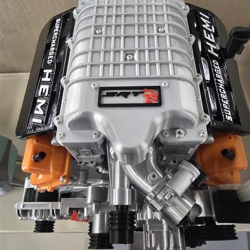 🌆 DODGE SRT HELLCAT - ENGINE・3D Print with the Bambu Lab X1C, A1, and ...