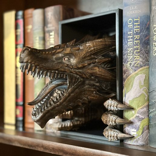 🐉 Dragon Awakening Book Nook and Wall Mounted Version・ STL File for 3D ...