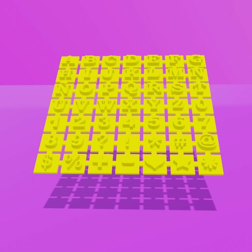 🔢 Alphabet Stamps・ STL File for 3D printing・Cults