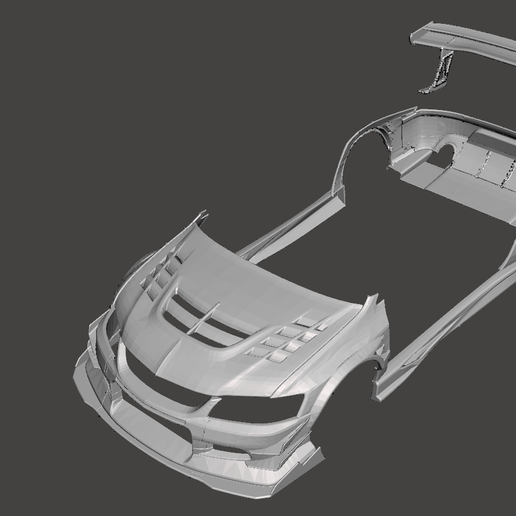 🛞 Evolution Voltex Body Kit.・ OBJ File for 3D printing・Cults
