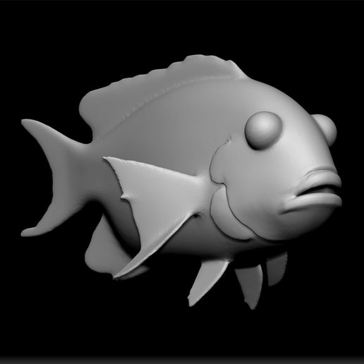 STL file Tropical Alien Fish - Exotic Fish STL - Strange Creature Print ...