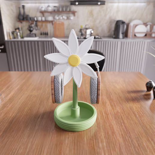 💐 3D Flower Headset Stand STL File - 401・ STL File for 3D printing・Cults