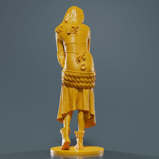 STL file Woman in Wool Dress 👩 ・Model to download and 3D print・Cults