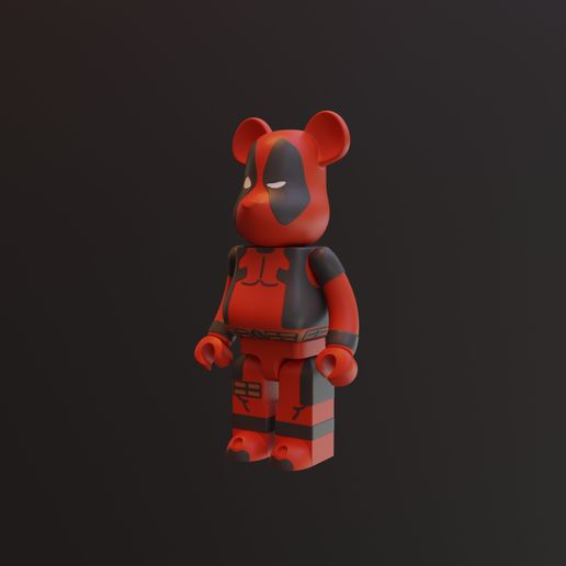 🦸 Medicom Marvel Deadpool Bearbrick Action Figure・Free STL File for 3D ...