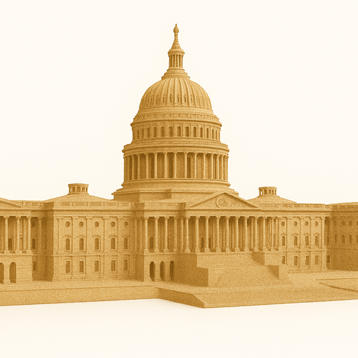 🇺🇸 U.S. Capitol - Architectural 3D Model・ STL File for 3D printing・Cults