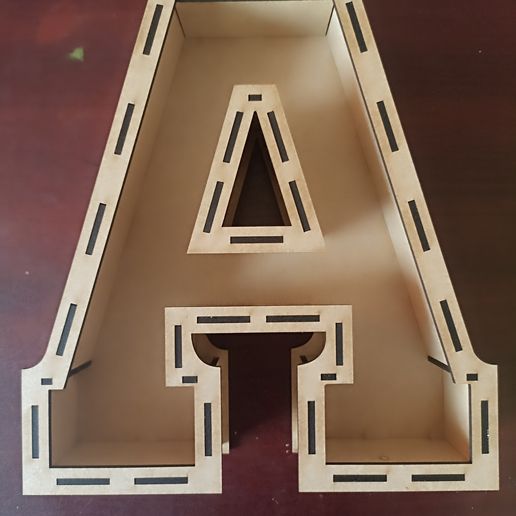 DXF file LETTER A (HOLLOW) - LASER CUT 3MM 🎁 ・Model to download and 3D ...