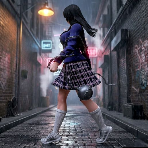 🎬 Gogo Yubari (Kill Bill) - Fanart Miniature・ STL File for 3D printing ...
