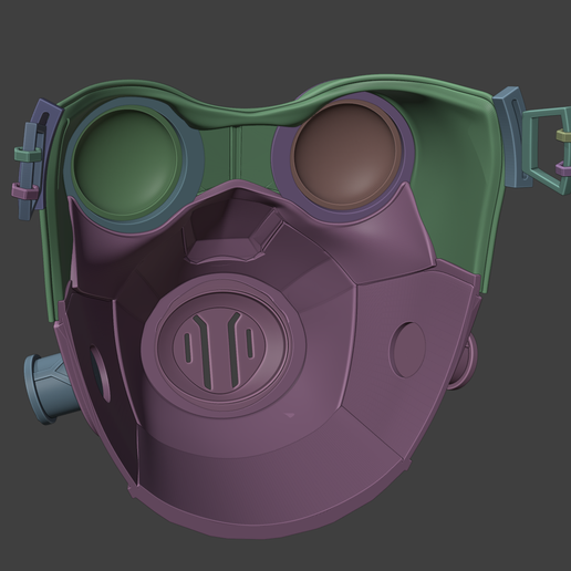 🎭 Enforcer Arcane Vi GAS MASK cosplay・ STL File for 3D printing・Cults